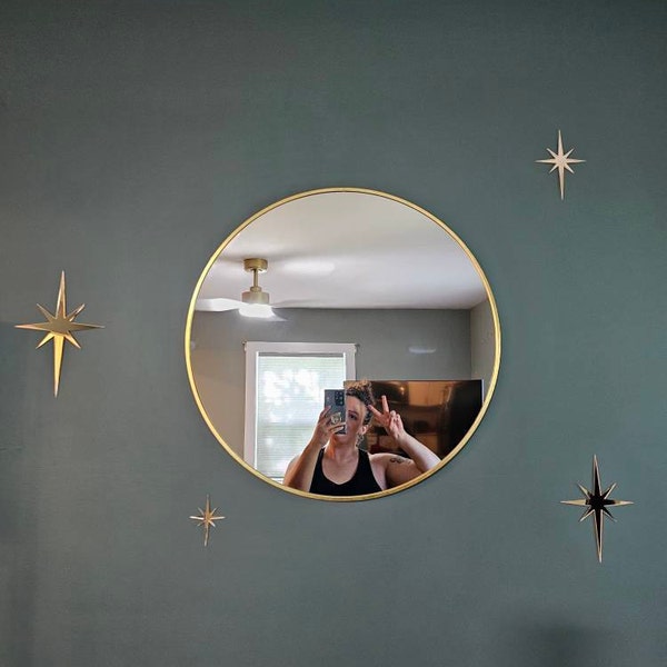 Mid Century Modern MIRROR Atomic Starburst (individual) | Silver or ...
