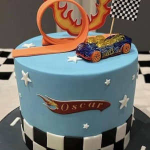 Fire Hoop/ Ring of Fire Hot Wheels Cake Topper With Stick - Etsy