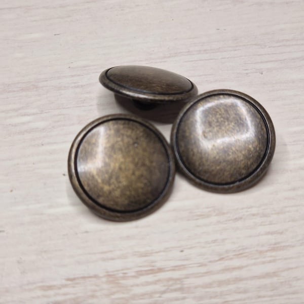 Flat Metal Buttons (10 Pcs) - 18/23mm; Pewter/matte Silver - Etsy