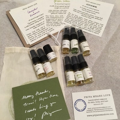 Natural Perfume Cologne Sample Set Fresh Organic Unisex Fragrances 1 Ml ...