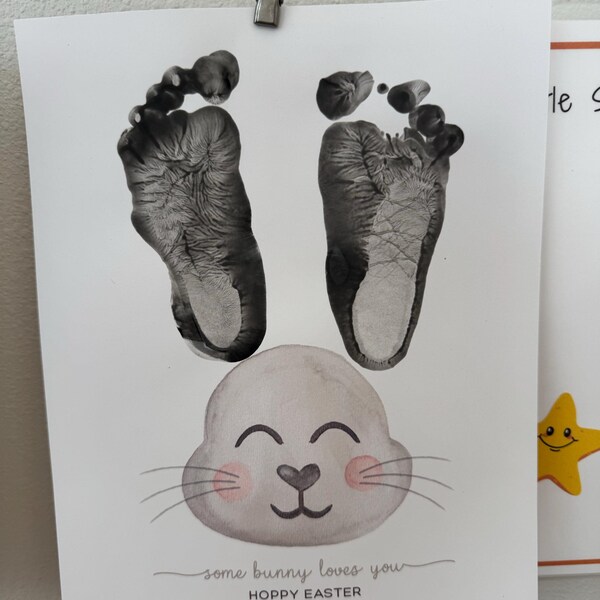 Bunny Chick / Footprint Handprint Feet Foot Art Craft / Hoppy Happy ...