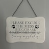 Welcome to the Catio Wood Sign, Cat Head Sign, Cat House Sign, Wood Cat ...