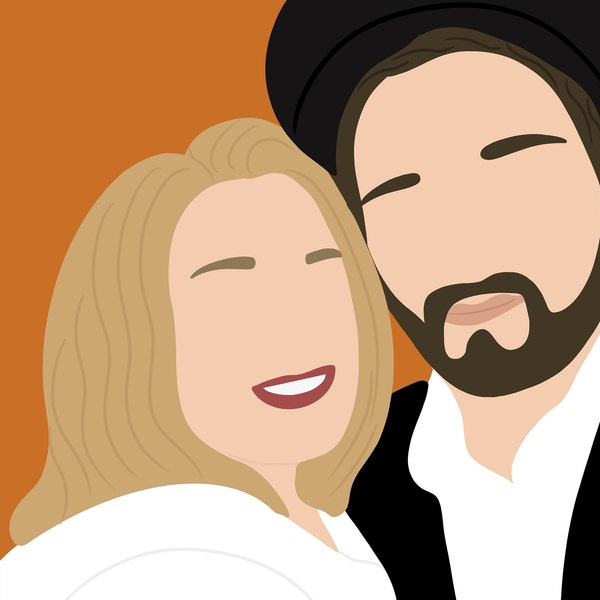 Custom Minimalist Digital Portrait Faceless Illustration ASAP Faceless ...