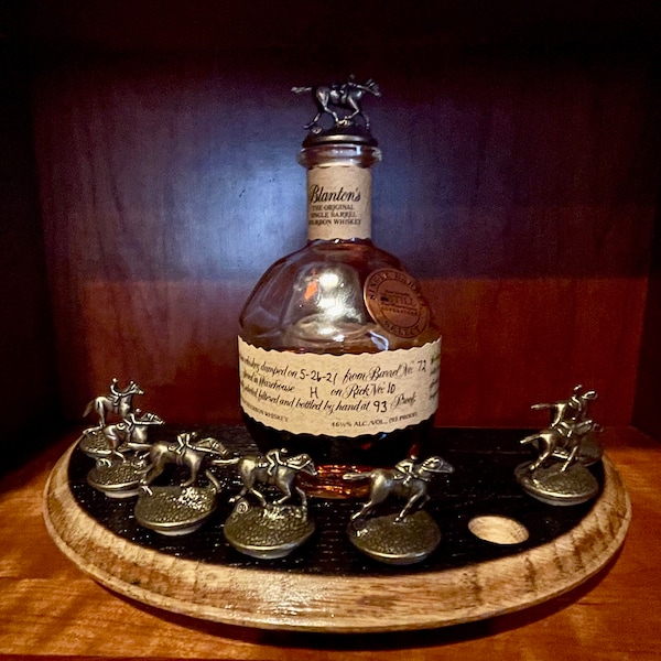 Blanton's Bourbon Bottle Stopper "small Batch" Barrel Head Display Real ...