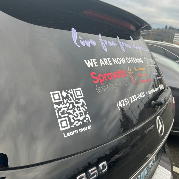 Custom QR Code Decal, Business Decal, Custom QR Code Vinyl Car Decal ...