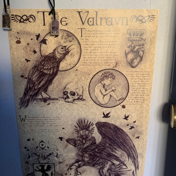Large - Valravn - Danish Folklore Art Print - Etsy