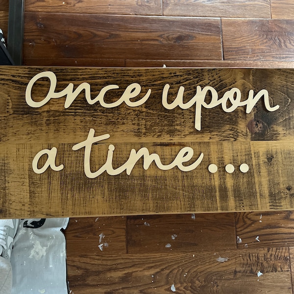 Once Upon a Time Signage, Wall Art, Wooden/ Acrylics Name Sign, Nursery ...