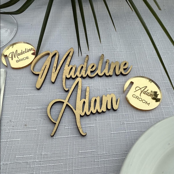 Name Plate Wedding Name Plate Wooden Setting Wedding Name Place Card ...