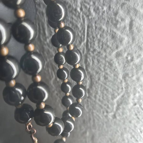 Shungite, Pure, Uncoated, Raw Copper 4mm, 6mm, 8mm, 10mm, 12mm Beaded ...