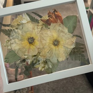 11x14 Custom Floral Shadow Box Wedding Flower Shadow Box Funeral ...
