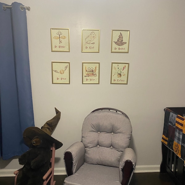 Magical Wizard Nursery Art Prints Set of 6, Wizarding Nursery Decor ...