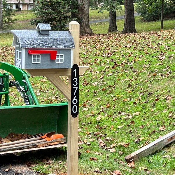 Dutch Barn Amish Handmade Wood Mailbox, Choose Your Color, Amish ...