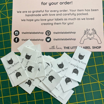 Custom White Fabric Clothing Labels Product Tags Handmade Items ...