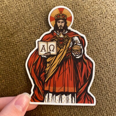 Large 4 Ave Christus Rex Sticker - Etsy