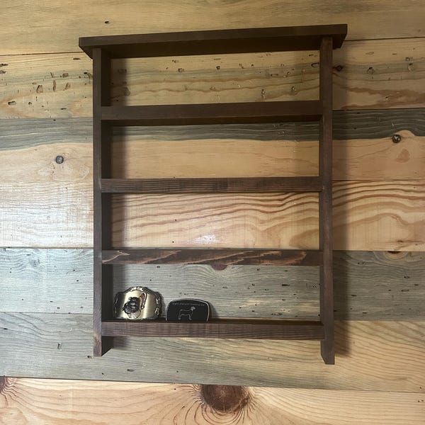 12 Vertical Belt Buckle Display Shelf - 33.5 X 18.25 X 2.5 Faux ...