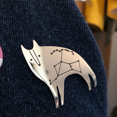 Wolf Orion Enamel Pin Orion Constellation Minimalist Pin Celestial Pin ...