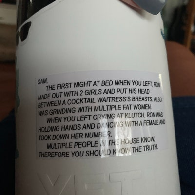 Jersey Shore the Note Framed Canvas Print, Dear Sam Anonymous Letter ...