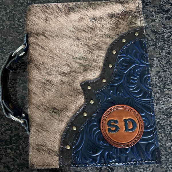 Cowhide Covered 2 Inch Binder / Customized Binder / Binder With Brand ...