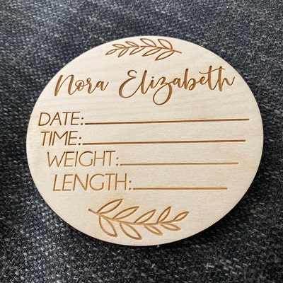 New Baby Name Sign, Birth Announcement Sign, Hospital Photo Prop, Birth ...