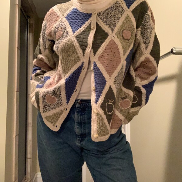 80s 90s GEOMETRIC VEST Checkered Plaid PARTY Print Vest Layering Top ...