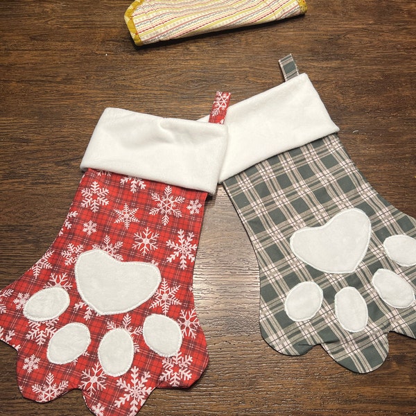 Animal Paw Stocking Sewing Pattern & Tutorial | Christmas | Holiday ...
