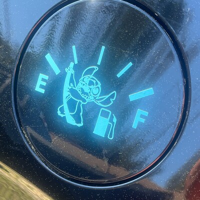 Funny Car Sticker Stitch Pulling Back Gas Fuel Cap Car Sticker Colour ...