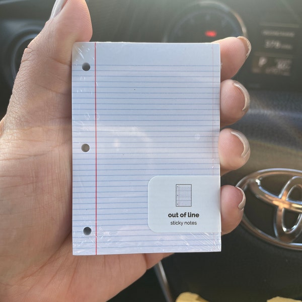 Mini Lined Paper Sticky Notes • Out of Line Sticky Notes • Tiny ...