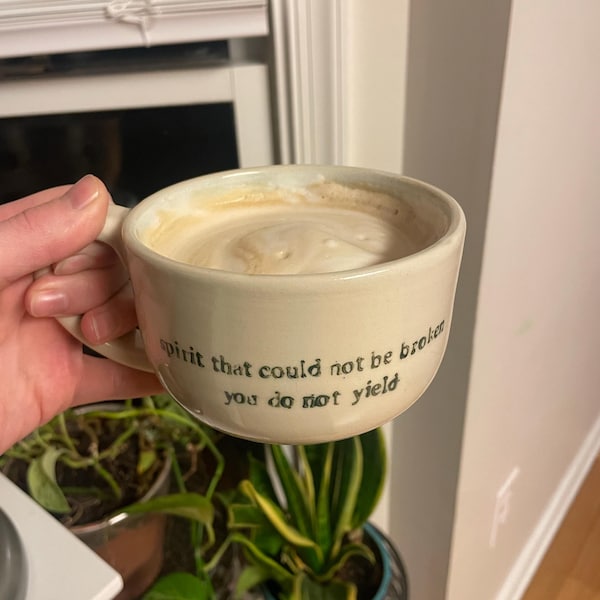 Striped Personalised Mug, Customised Stripe Cup, Hand Made Ceramics ...