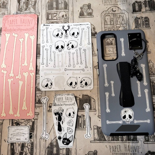 Skulls and Bones Planner STICKER Sheet - Creepy Cute - Etsy