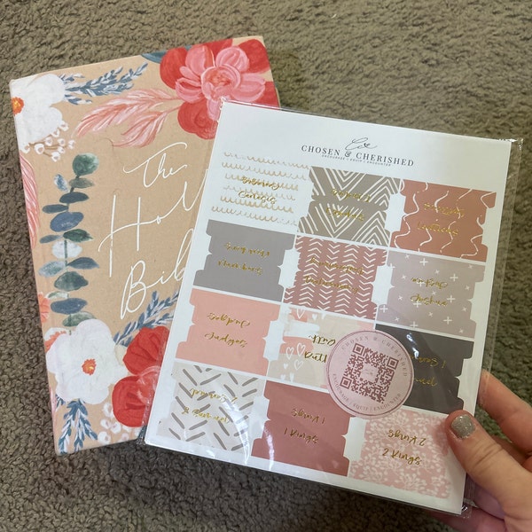 Bible Tabs Laminated Bible Tabs Tabs for the Bible Pretty Bible Tab ...