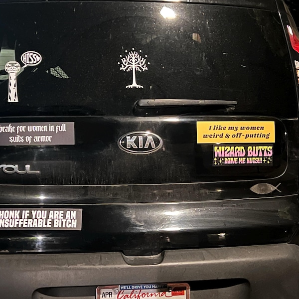 Kind but Not Nice Bumper Sticker Funny, Bad Driver Car Sticker Decal ...