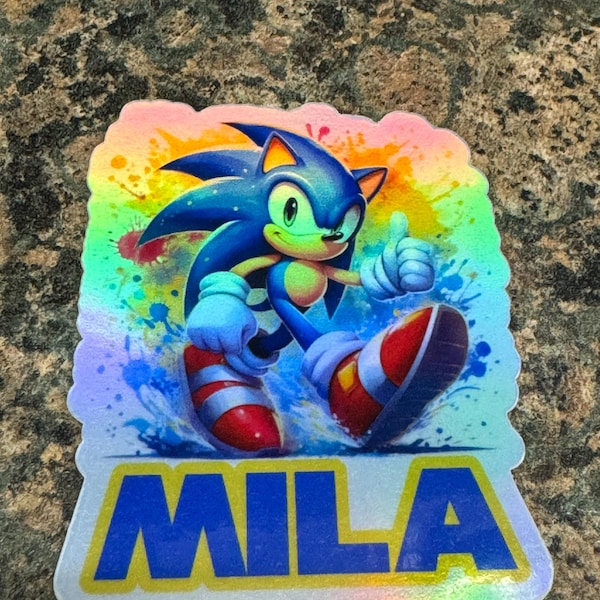 Personalized Name SONIC the Hedgehog and FRIENDS Character Theme ...