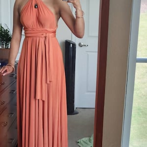 RUST Bridesmaid Dress Infinity Dress RUST Convertible Dress - Etsy