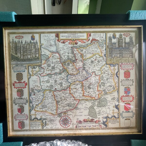 Old Map of ENGLAND & IRELAND 1605 by Abraham Ortelius and Virents ...
