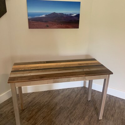 Solid Wood Desk the Westley Modern Farmhouse Style Laptop Table ...