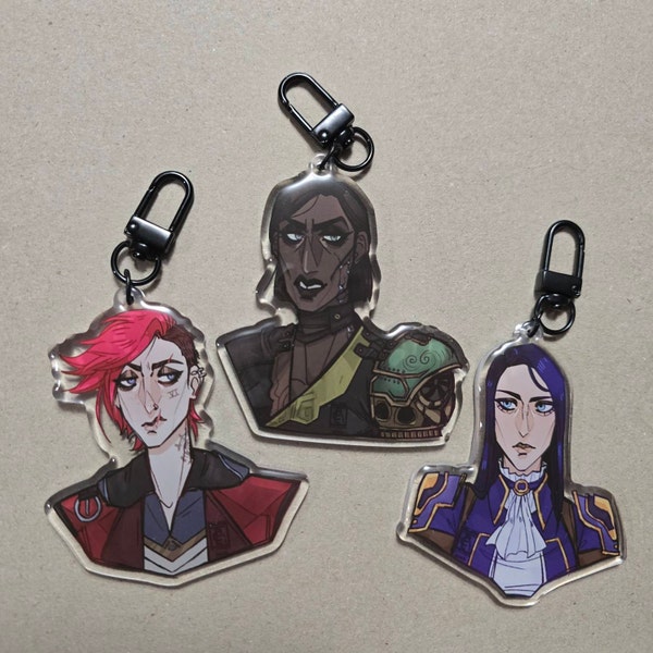 Arcane Charms | Arcane Fanart | Acrylic Epoxy Keychain Charms - Etsy