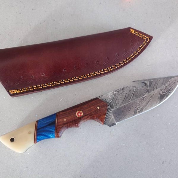 Damascus Steel Viking Sword for Christmas Gift, Medieval Larp Viking ...