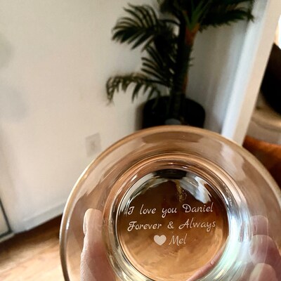 Personalized Handwriting Whiskey Glass Engrave Your Handwritten Message ...