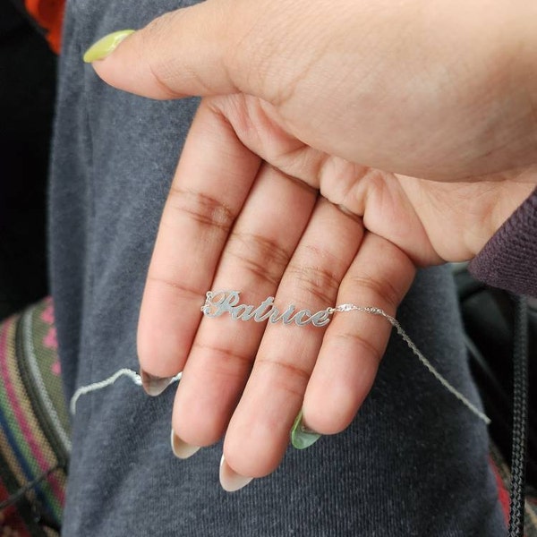 Custom Name Necklace by Caitlyn Minimalist • Sparkle Twist Chain Name ...