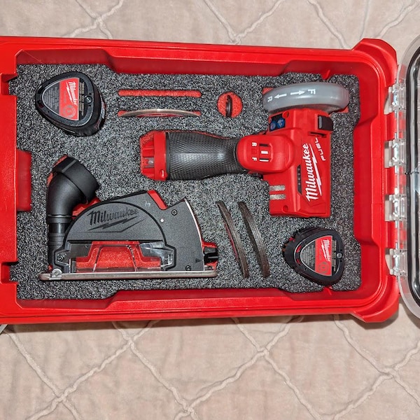 FOAM INSERT to Store M12 Charger and M12 Batteries in a Milwaukee ...
