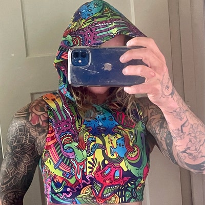 Rainbow Rave Costume for Women Rave Catsuit Cutout Bodysuit - Etsy