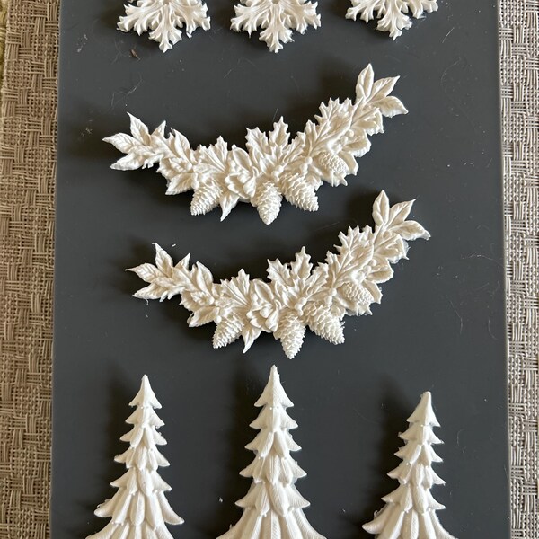 Orchids and Blooms Silicone Mold 3D Fondant 6”wide 4.25”tall .6”depth ...