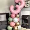 DIY Large 55 Safari Birthday Balloon Sculpture, Sage Green and Dusky ...