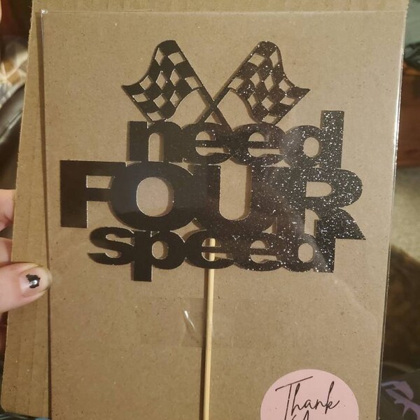 Fourth Birthday Cake Topper Needfourspeed- Racing-4th Birthday-speed ...