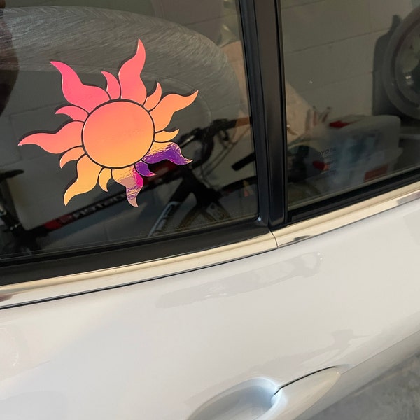 Holographic Rapunzel Sun Disney Decal | Car Decal | Princess Decal ...