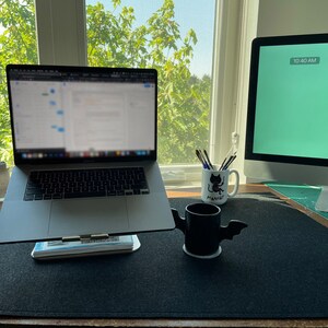 Gray Desk Pad/ Felt Mat / Laptop Mat / Desk Mat / Different | Etsy