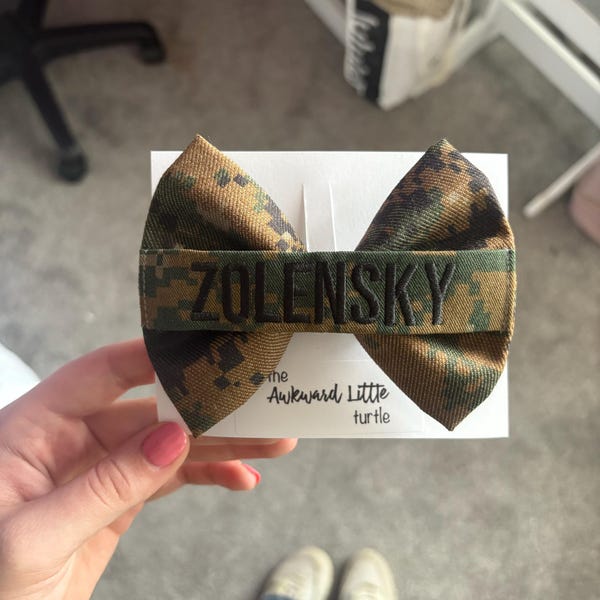 Army Name Tape Bow, Military Bow, Personalized, Air Force Bow, OCP ...