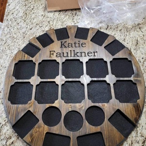 Men's Grooming Shaving Stand for Razors and Brushes, Premium Wood, Dad ...