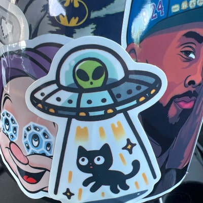 UFO Cat Sticker / Kitty Sticker / Vinyl Sticker / Journaling ...