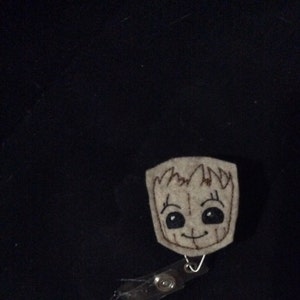 Groot ID Retractable Reel Baby Groot Felt Name Badge Lanyard Reel Combo ...